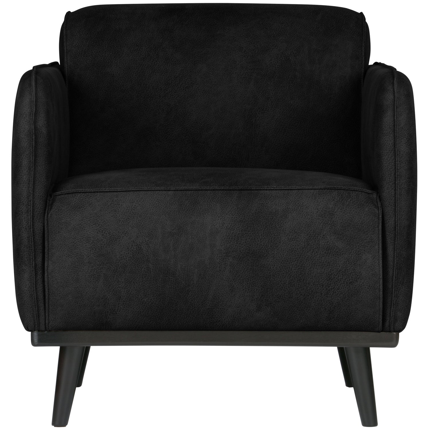 Fauteuil Statement met armleuning Suedine - Zwart - Loft24.nl