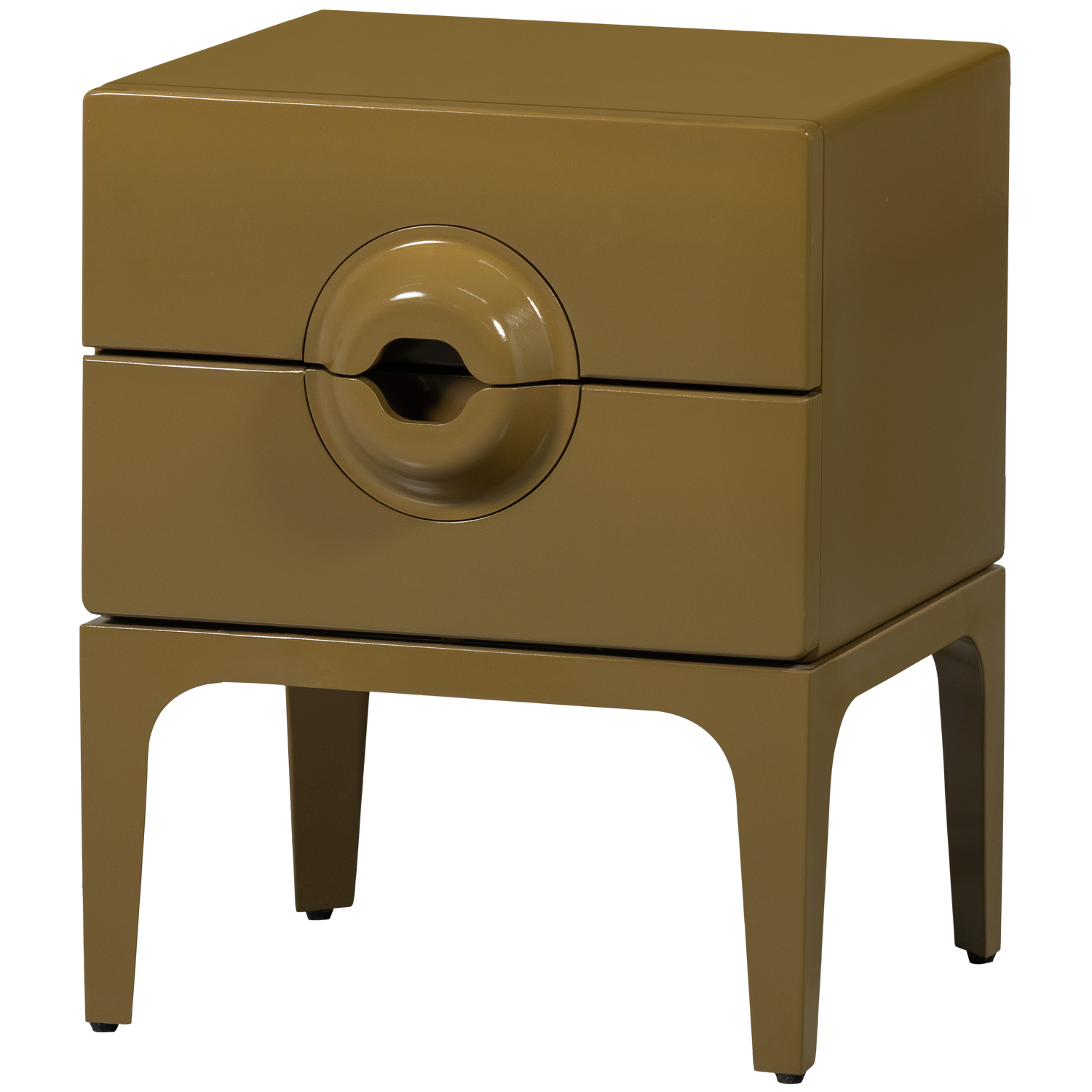 Nachtkastje Merge Met 2 lades, kleur Honing Geel - Loft24.nl