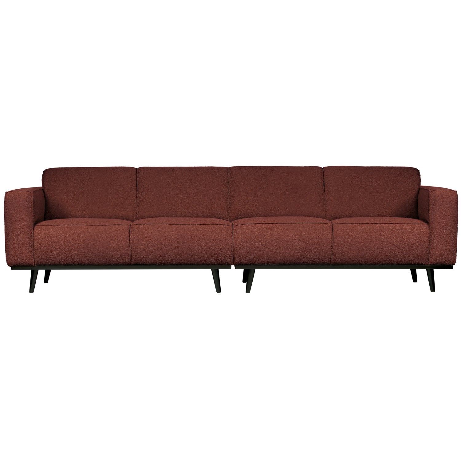 Statement 4-zits bank 280 cm boucle chestnut - Loft24.nl