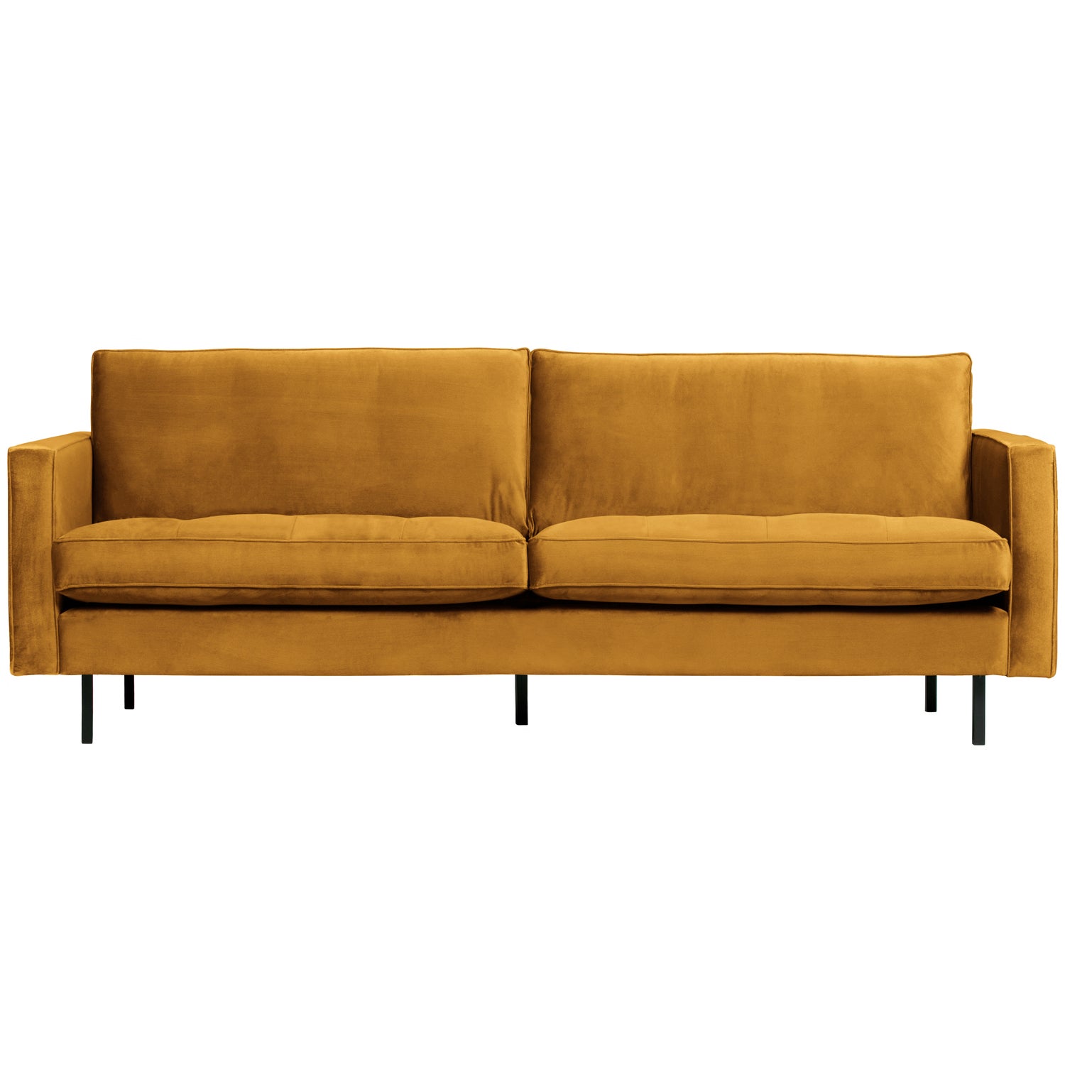 Rodeo classic bank 2,5-zits velvet oker - Loft24.nl