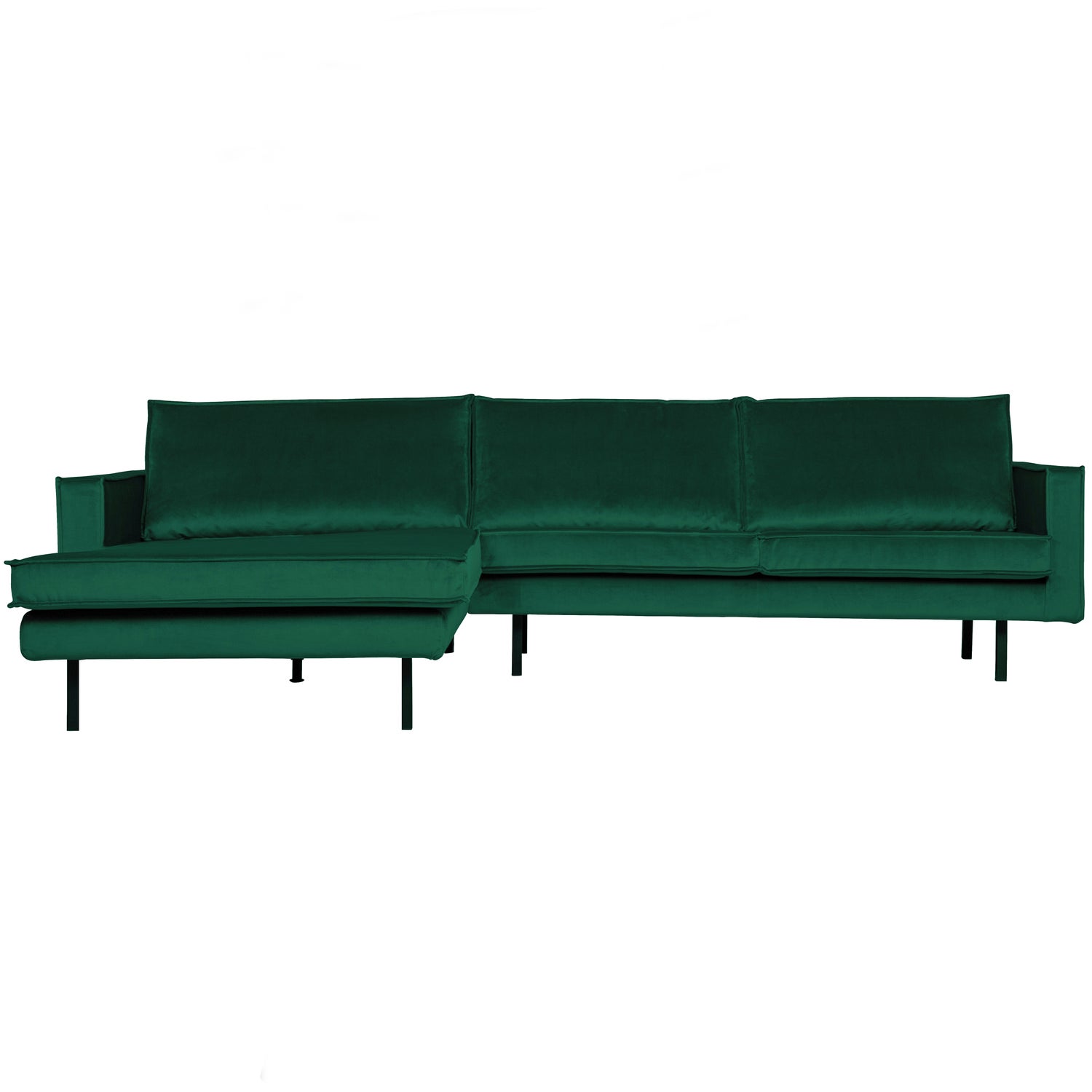 Rodeo Loungebank links velvet green forest - Loft24.nl